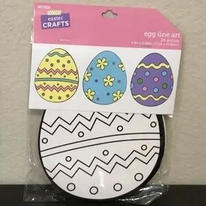 Hobby Lobby | Office | Easter Eggs Crafts 4 Packs Egg Line Art 24 ...